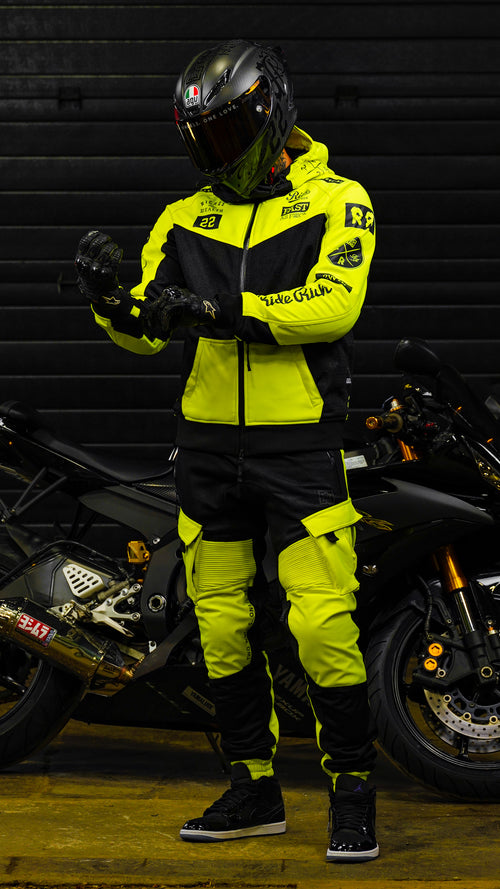 Regency™ V2.Flow™ Mesh Armoured Motorcycle Jacket {RR GP/Hyper Yellow}