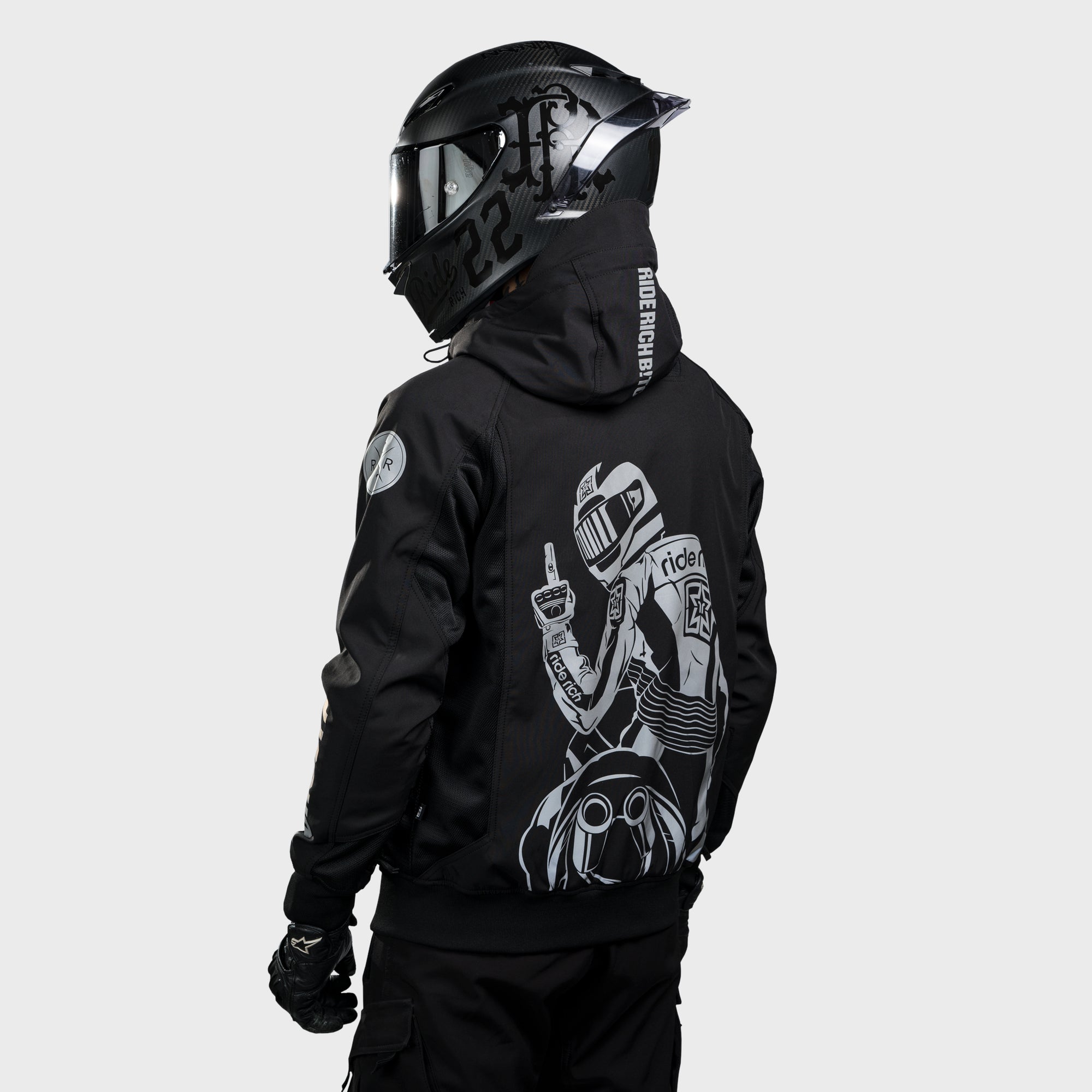 Regency™ V2.Flow™ Mesh Armoured Hooded Jacket {Pursuit/Black}