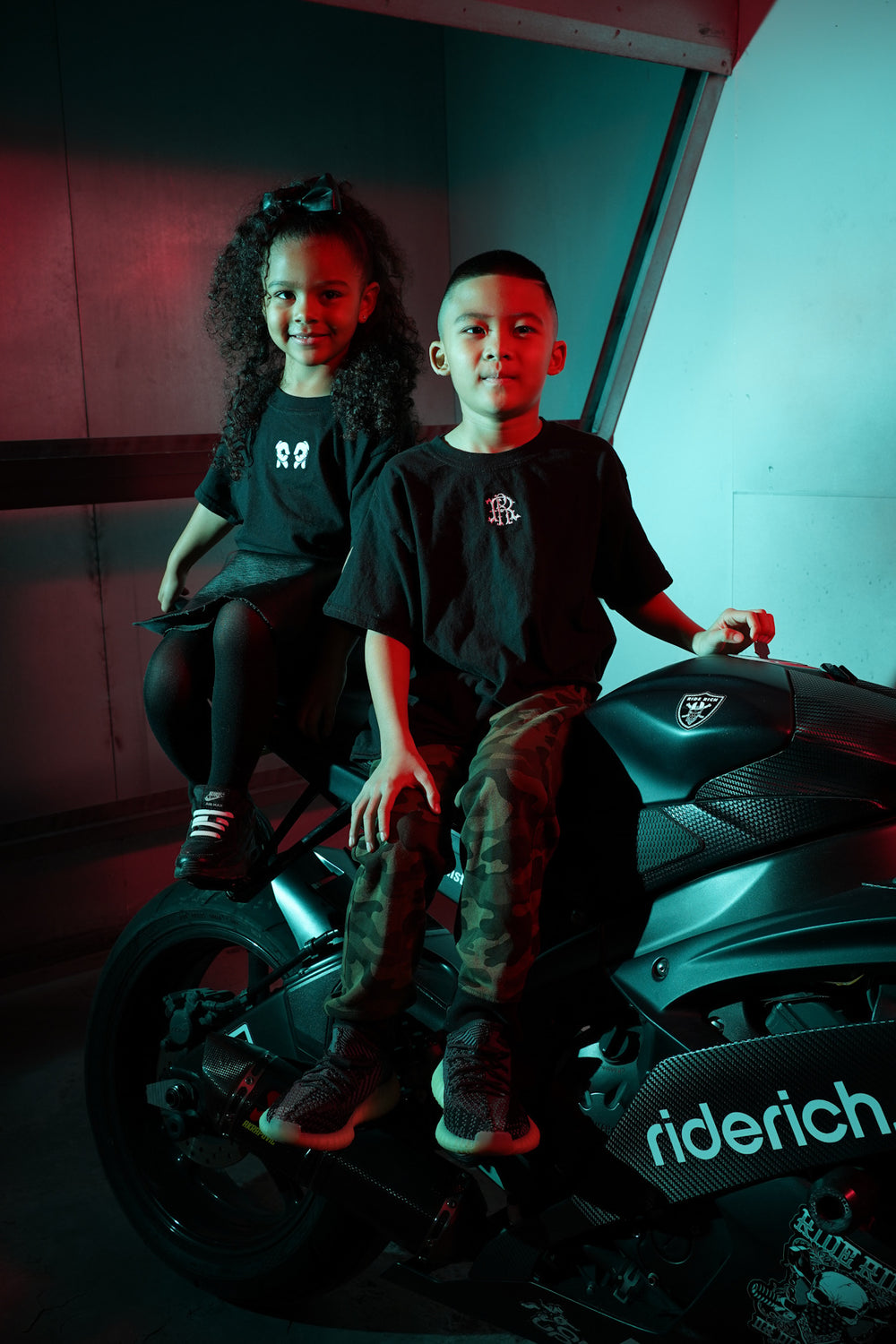 Filigree Embroidered Toddler Tee - Motorcycle Baby Clothing