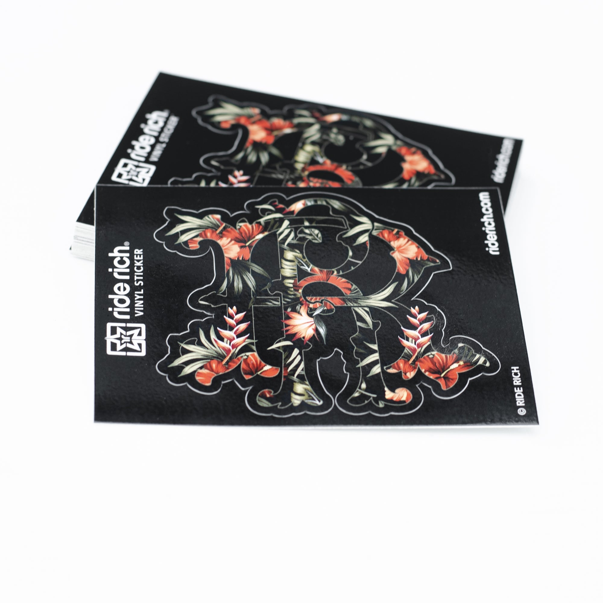 Filigree & Flowers Vinyl Sticker {Small} - Motorcycle Sticker