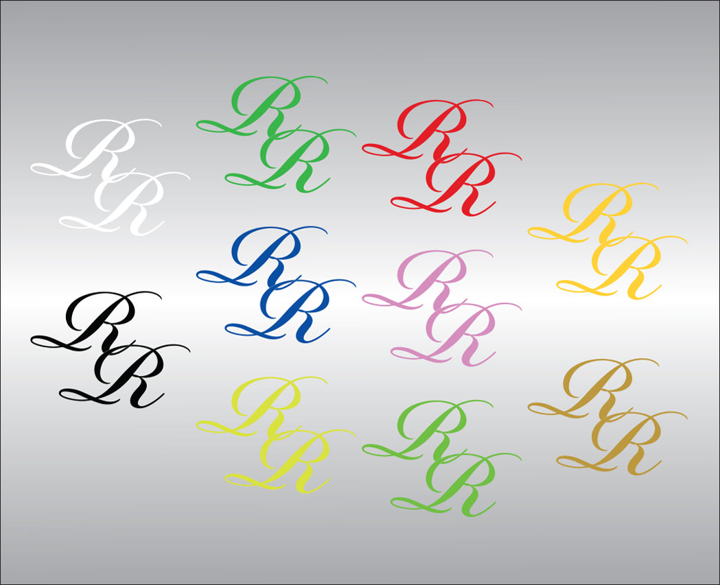 RR Script Vinyl Decals - Custom Motorcycle Decals