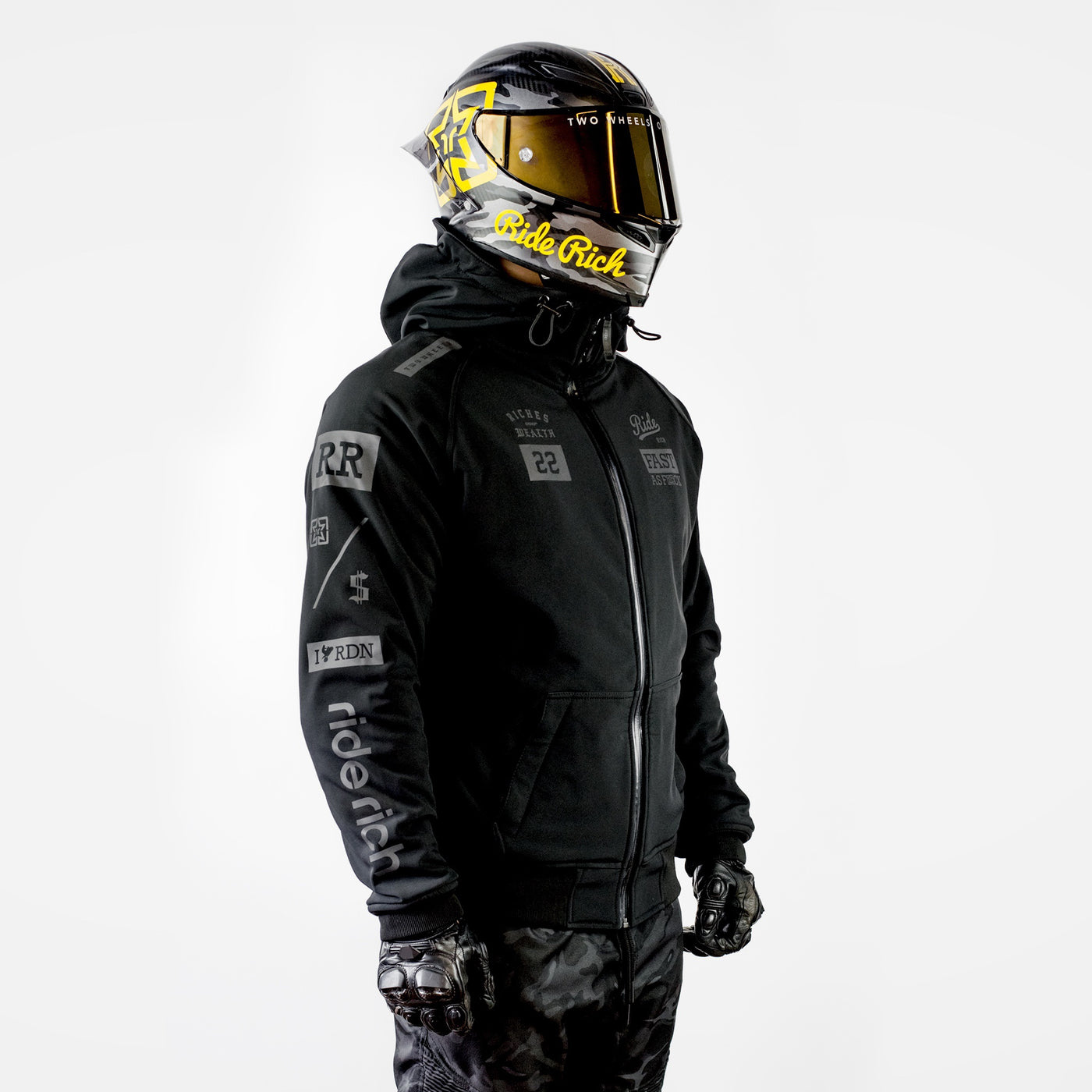 Regency™ Armoured Softshell Motorcycle Jacket {RR GP/Black}